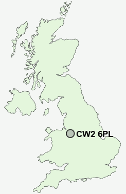 CW2 6PL, Crewe, Cheshire East, Cheshire
